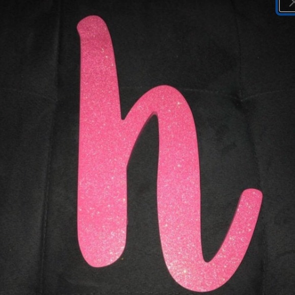 Accents | Pink Glitter Letter Initial Monogram Lowercase Letter H Wall ...